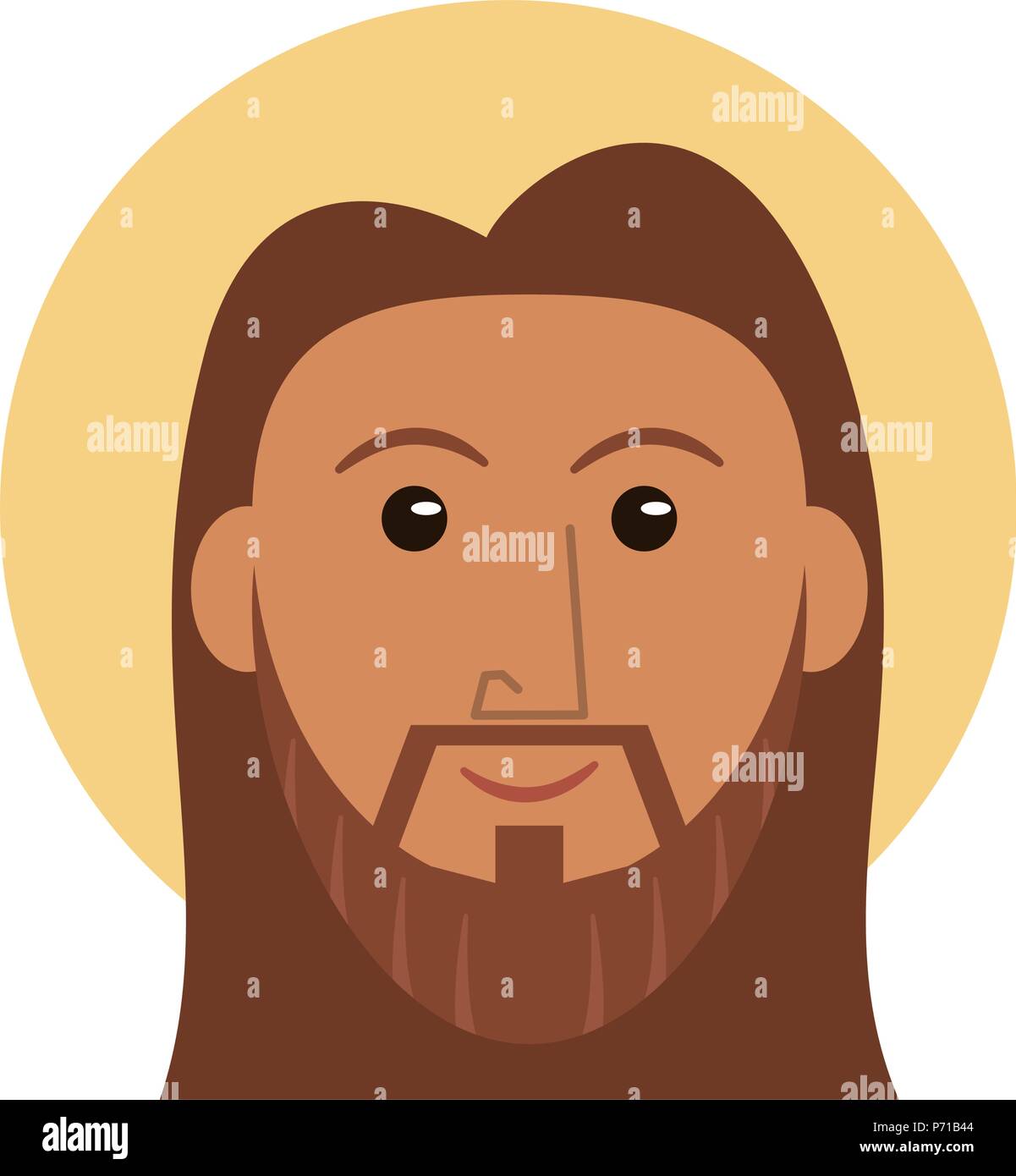 Jesuschrist face cartoon Stock Vector Image & Art - Alamy