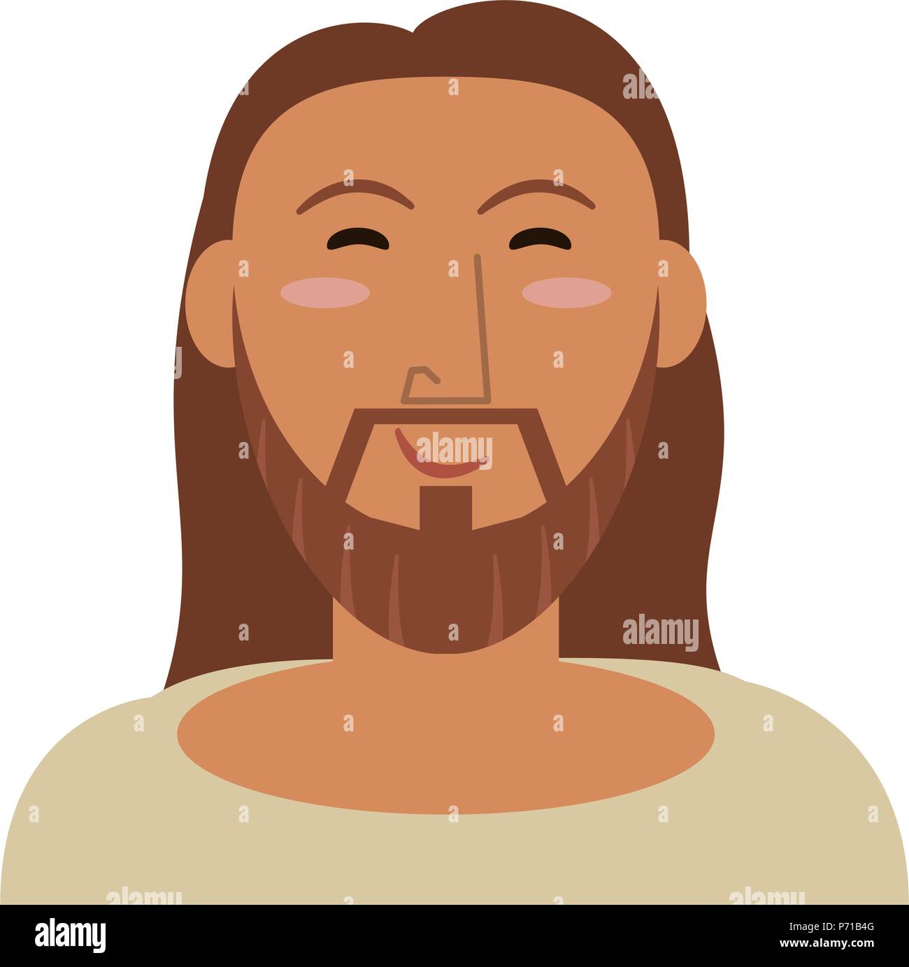 Jesuschrist face cartoon Stock Vector Image & Art - Alamy