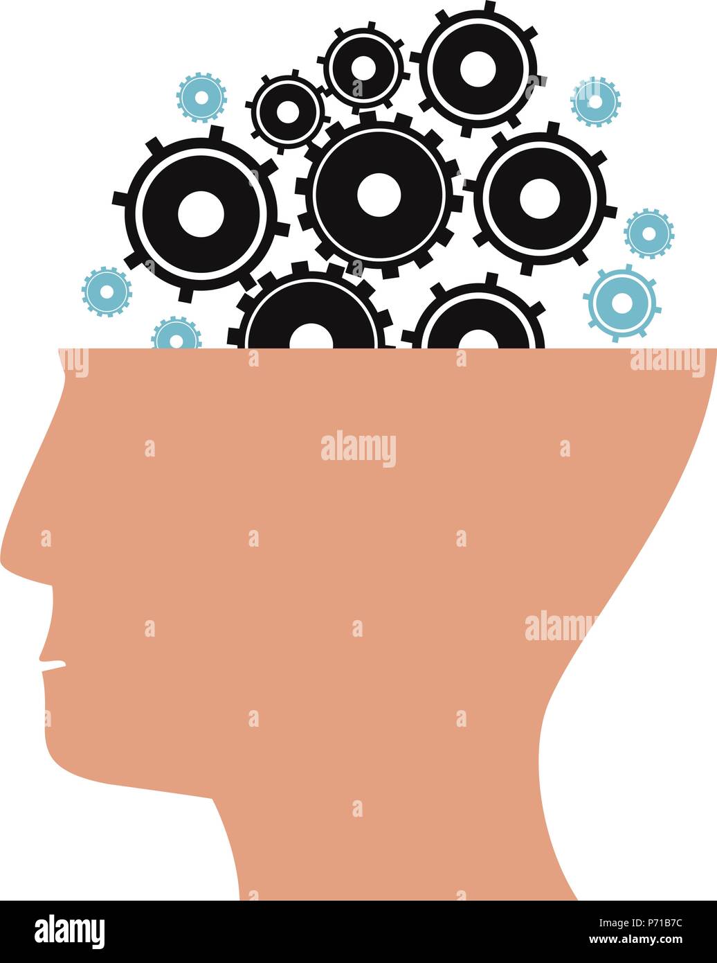 Machine gears inside human hi-res stock photography and images - Alamy
