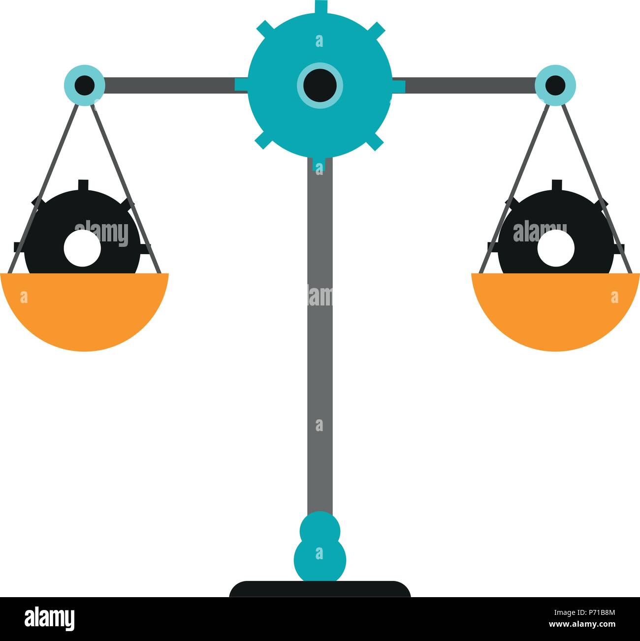 Justice balance with gears Stock Vector Image & Art - Alamy