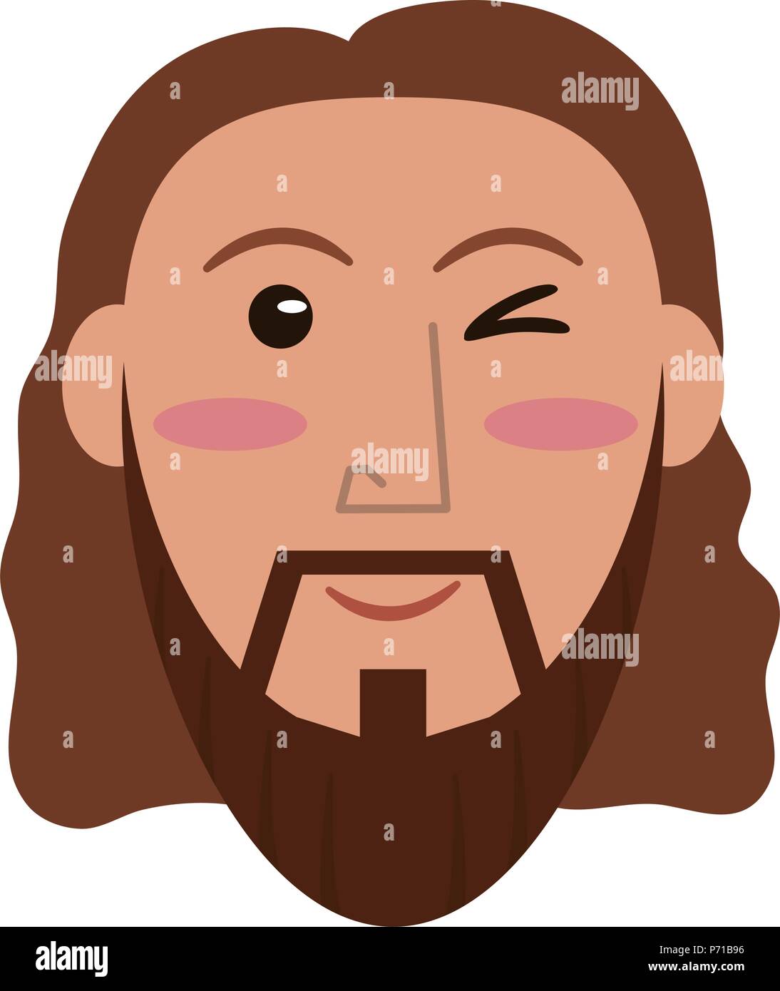 Jesuschrist face cartoon Stock Vector Image & Art - Alamy
