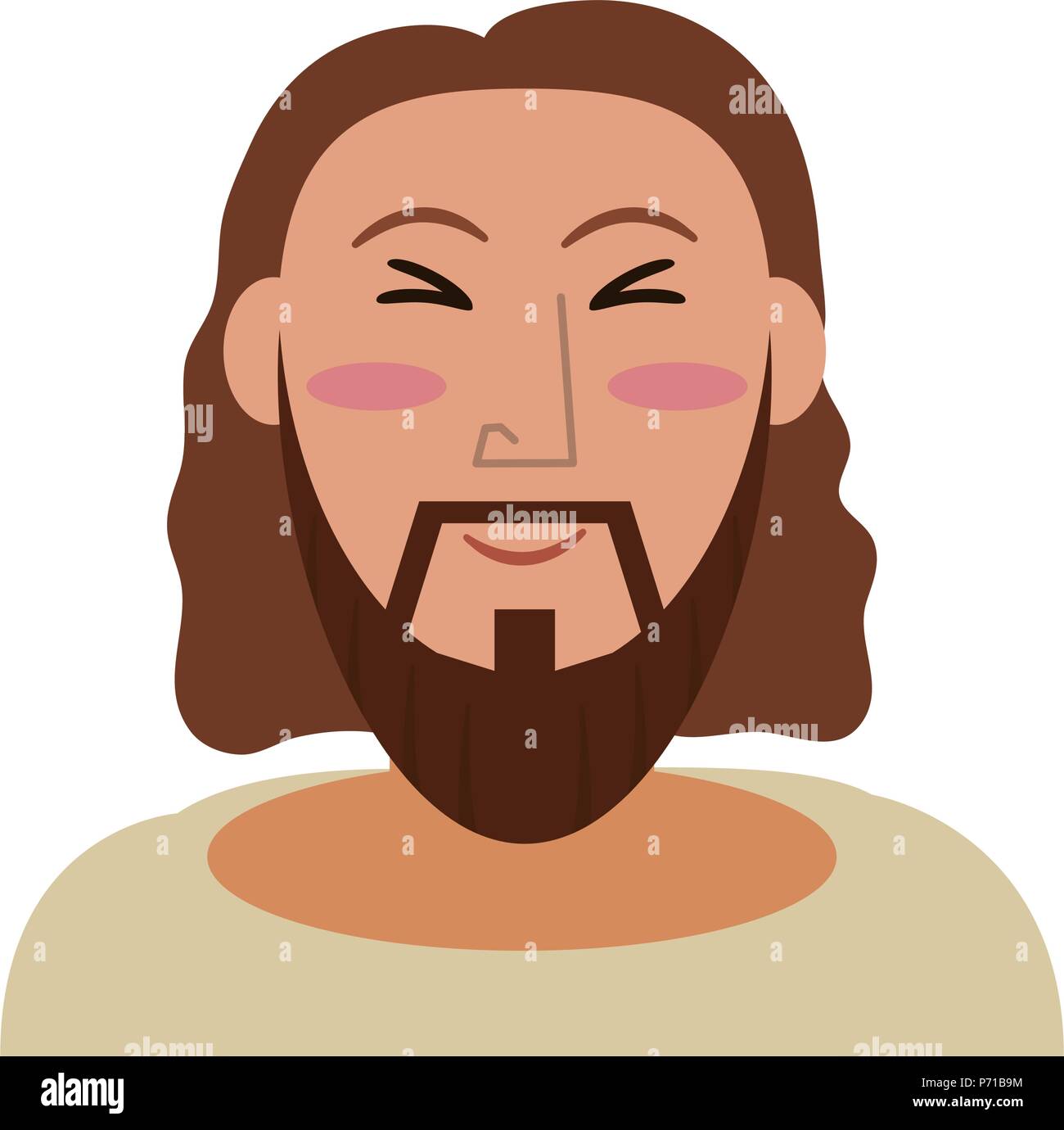 Jesuschrist face cartoon Stock Vector Image & Art - Alamy
