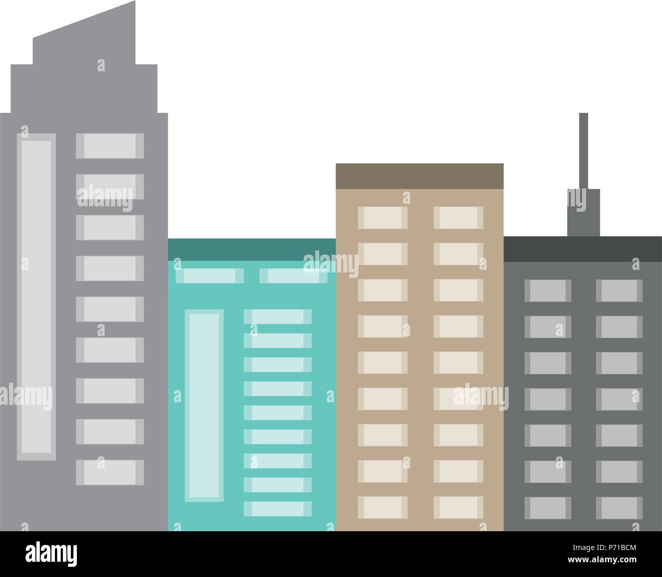 city buildings icon over white background, vector illustration Stock ...