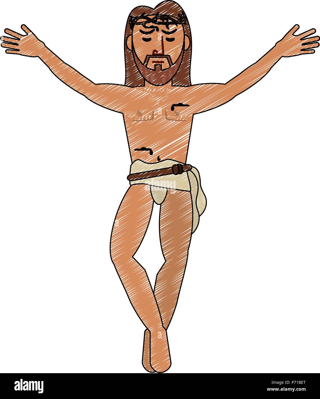Crucified Man Stock Vector Images - Alamy