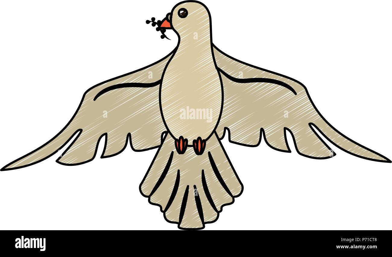 Dove cartoon symbol scribble Stock Vector Image & Art - Alamy