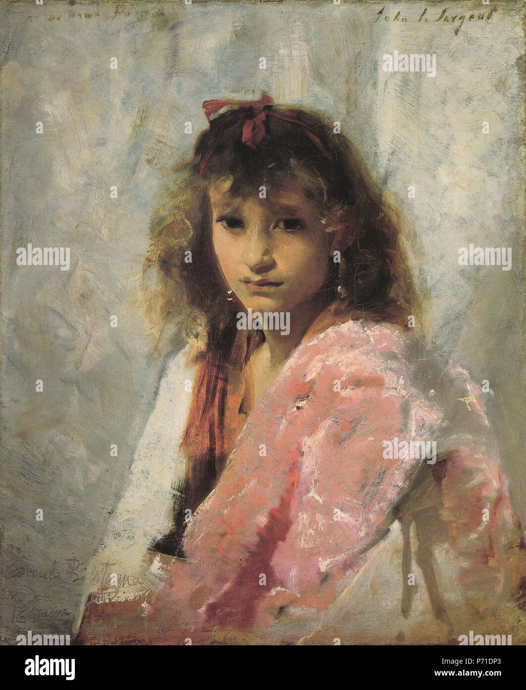 N/A. N/A 39 John Singer Sargent - Carmela Bertagna (c. 1880) 02 Stock ...