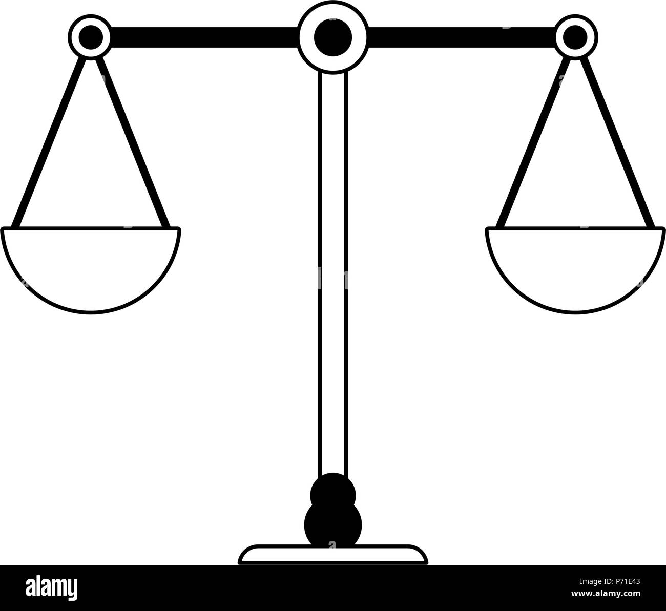 Justice balance symbol in black and white Stock Vector Image & Art - Alamy