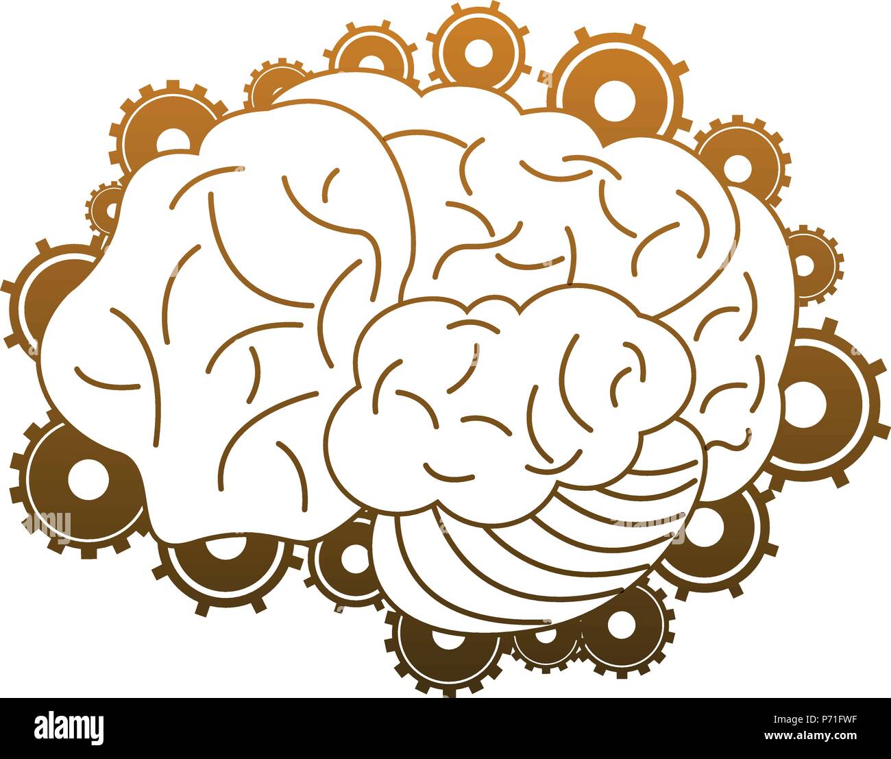 Working memory in human brain Stock Vector Images - Alamy