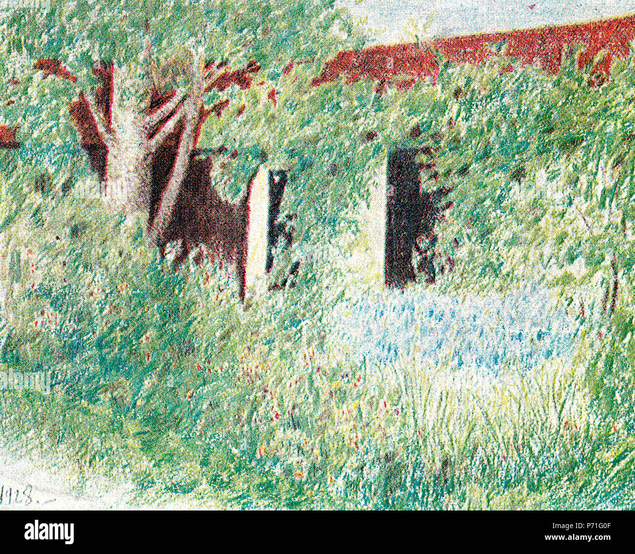 126 George Topîrceanu - Yard (colored pencil), 1928 Stock Photo - Alamy