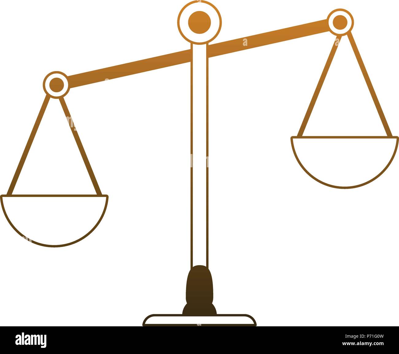 Justice balance symbol in yellow lines Stock Vector Image & Art - Alamy