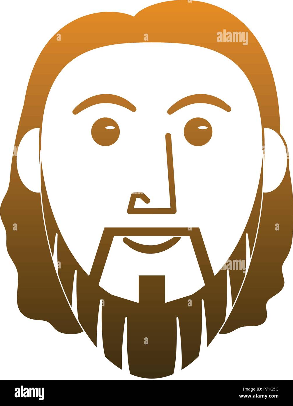 Jesuschrist face cartoon in yellow lines Stock Vector Image & Art - Alamy