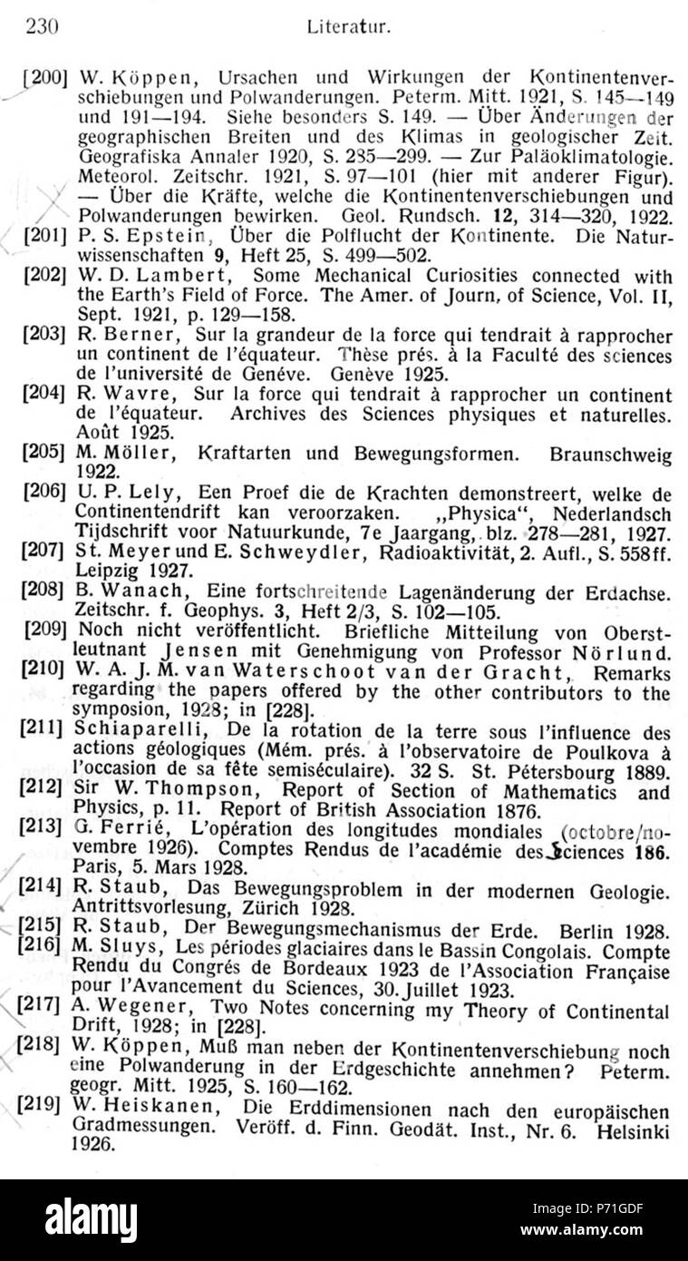 . Die Entstehung der Kontinente und Ozeane N/A 32 De Wegener Kontinente ...