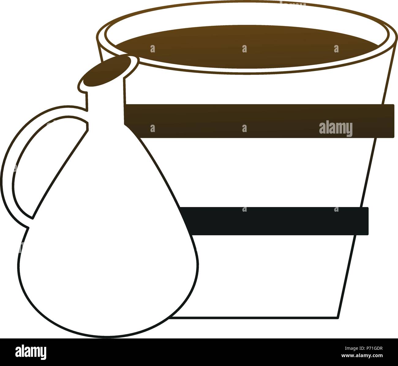 Jar and bucket in yellow lines Stock Vector Image & Art - Alamy