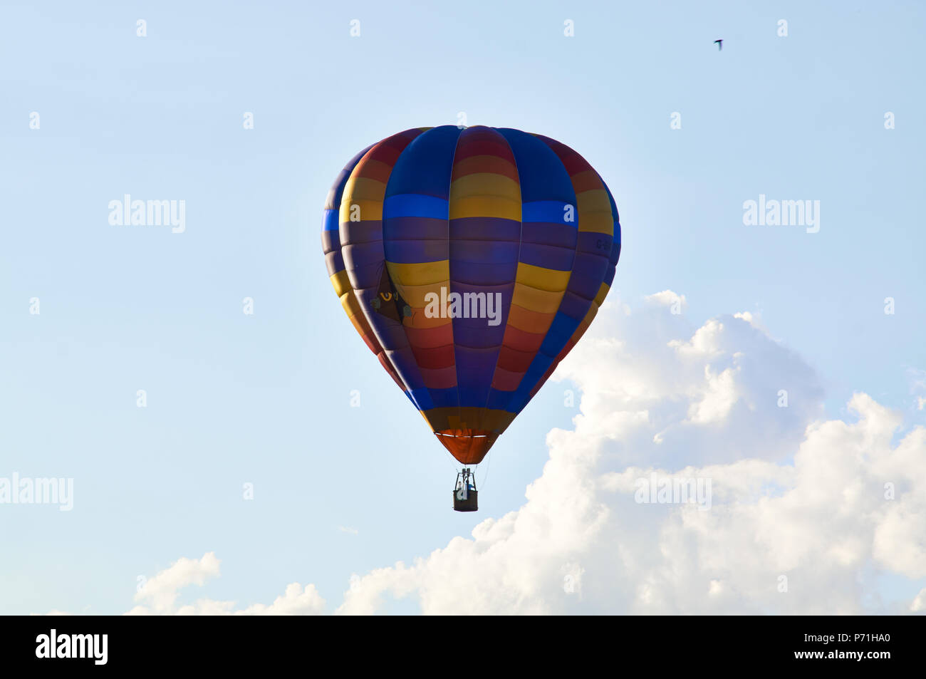 Walking balloon and the panorama of the mountains. Balloons on the ...