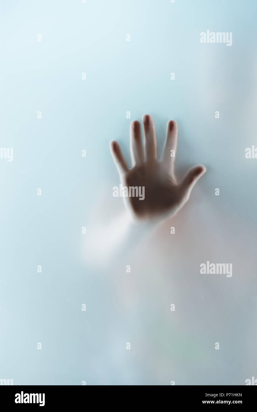 Hand touching glass hi-res stock photography and images - Alamy