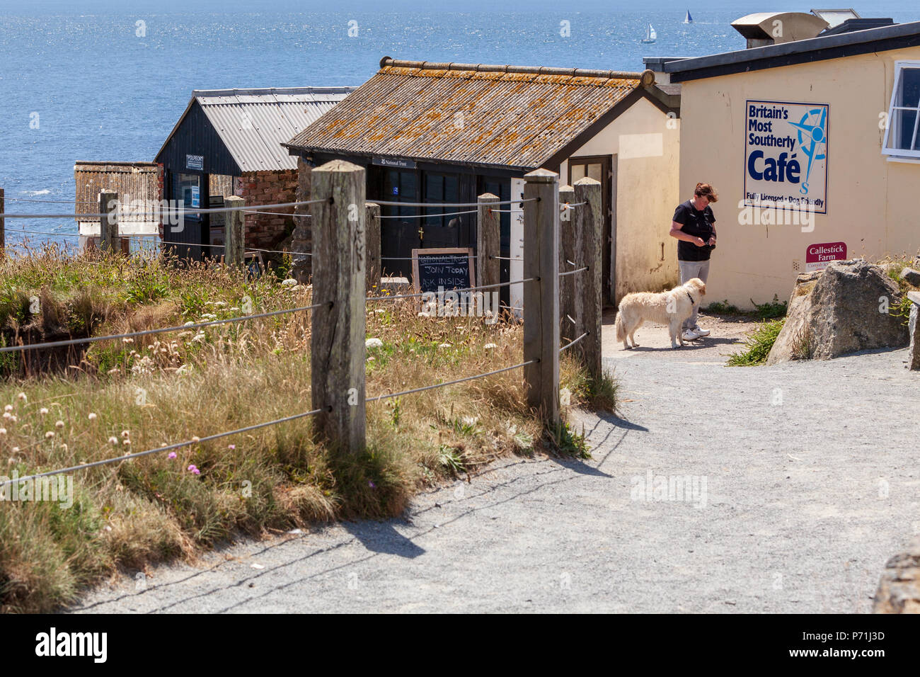 britains most southerly cafe at lizard point cornwall uk Stock Photo ...