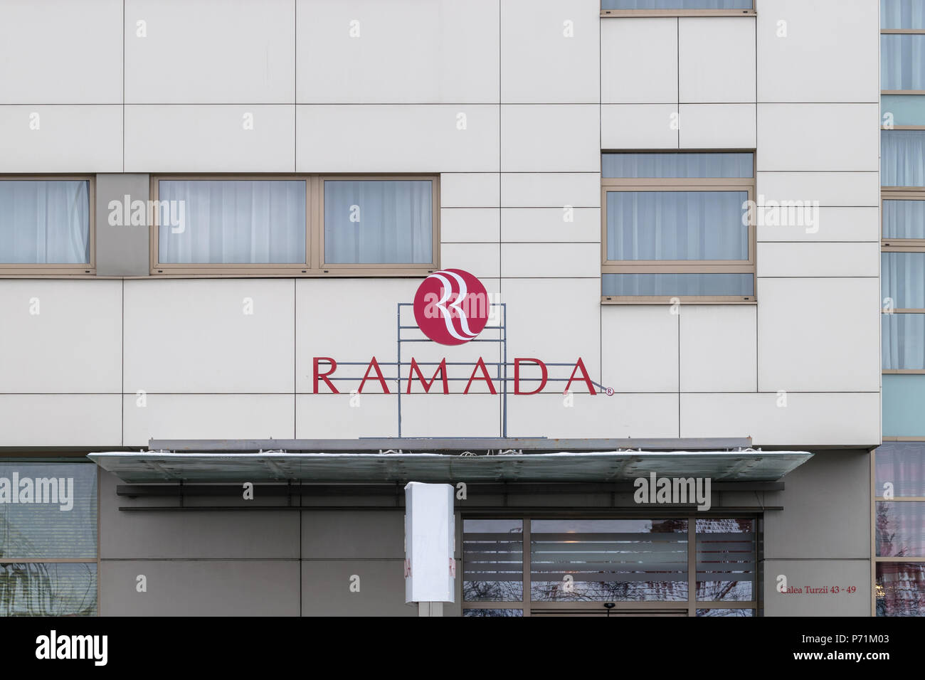 CLUJ-NAPOCA, ROMANIA - 24 MARCH, 2018: Ramada Hotel owned by Wyndham ...