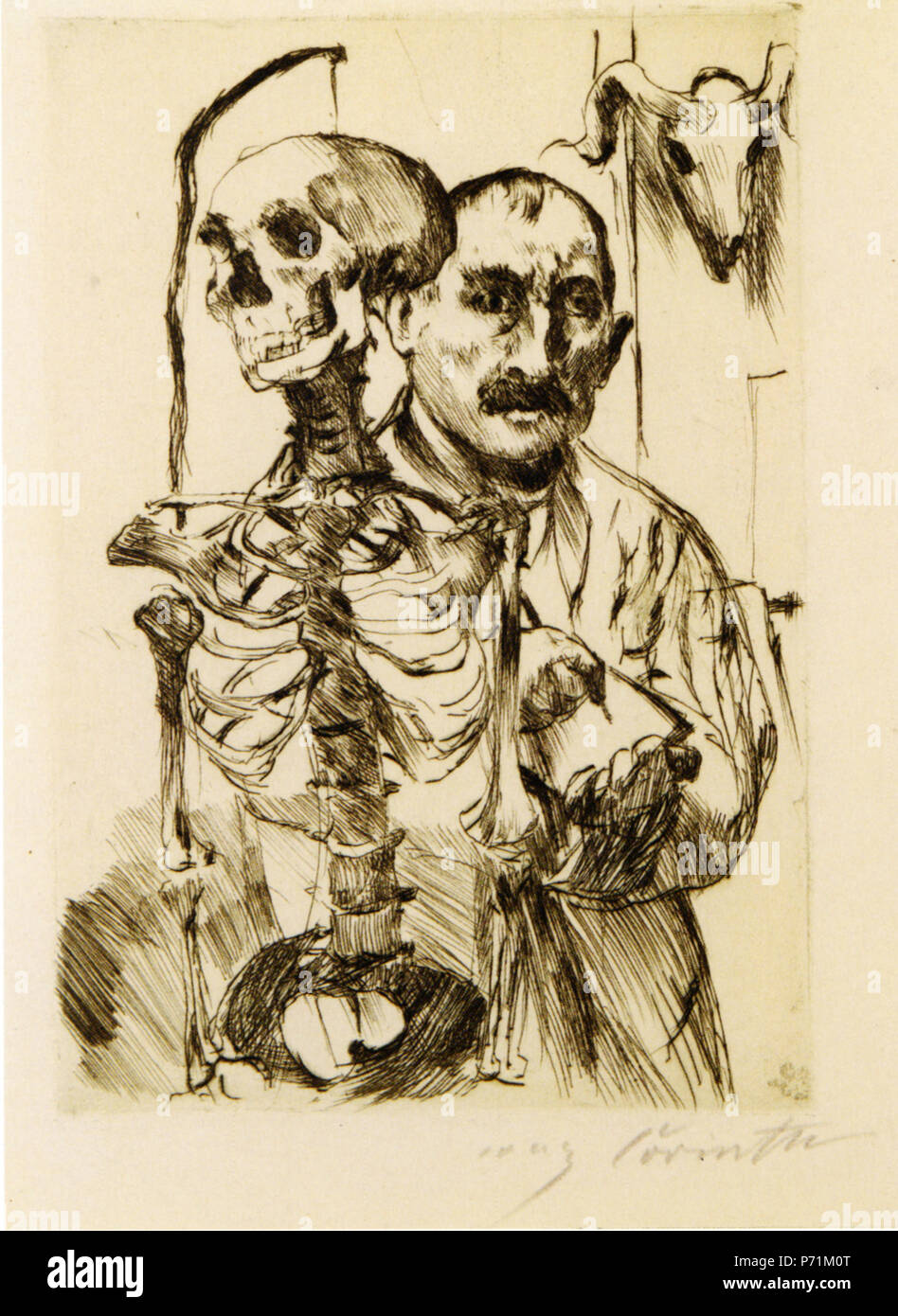 158 Lovis Corinth Der Künstler und der Tod II Stock Photo - Alamy
