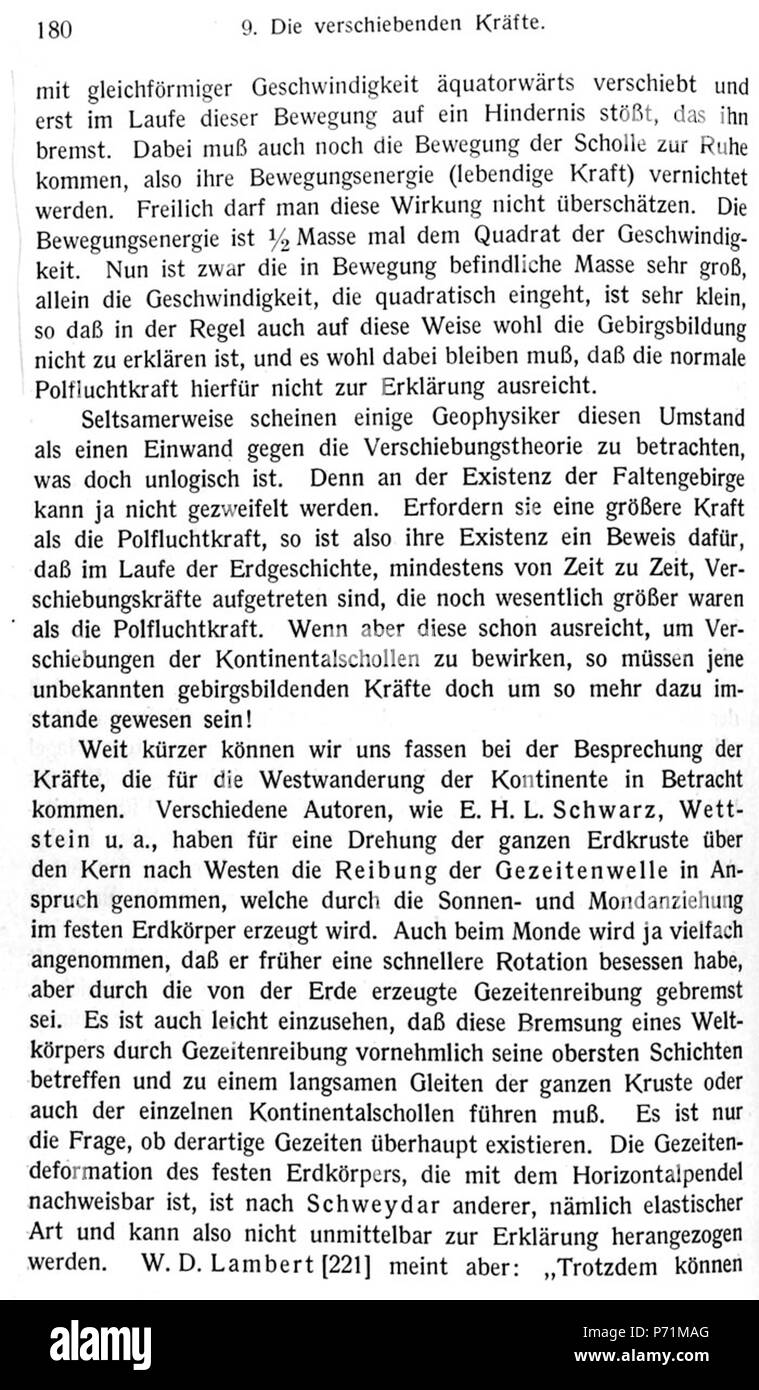 . Die Entstehung der Kontinente und Ozeane N/A 32 De Wegener Kontinente ...