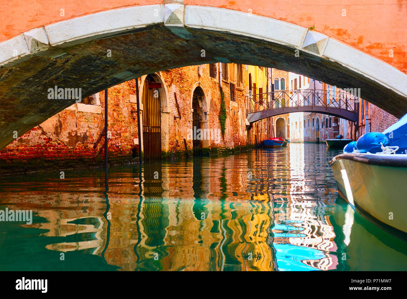Venetian canal and bridges hi-res stock photography and images - Alamy