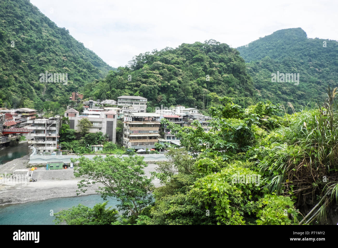 Wulai,district,hot springs,resort,with,famous,waterfall,and logging,toy ...