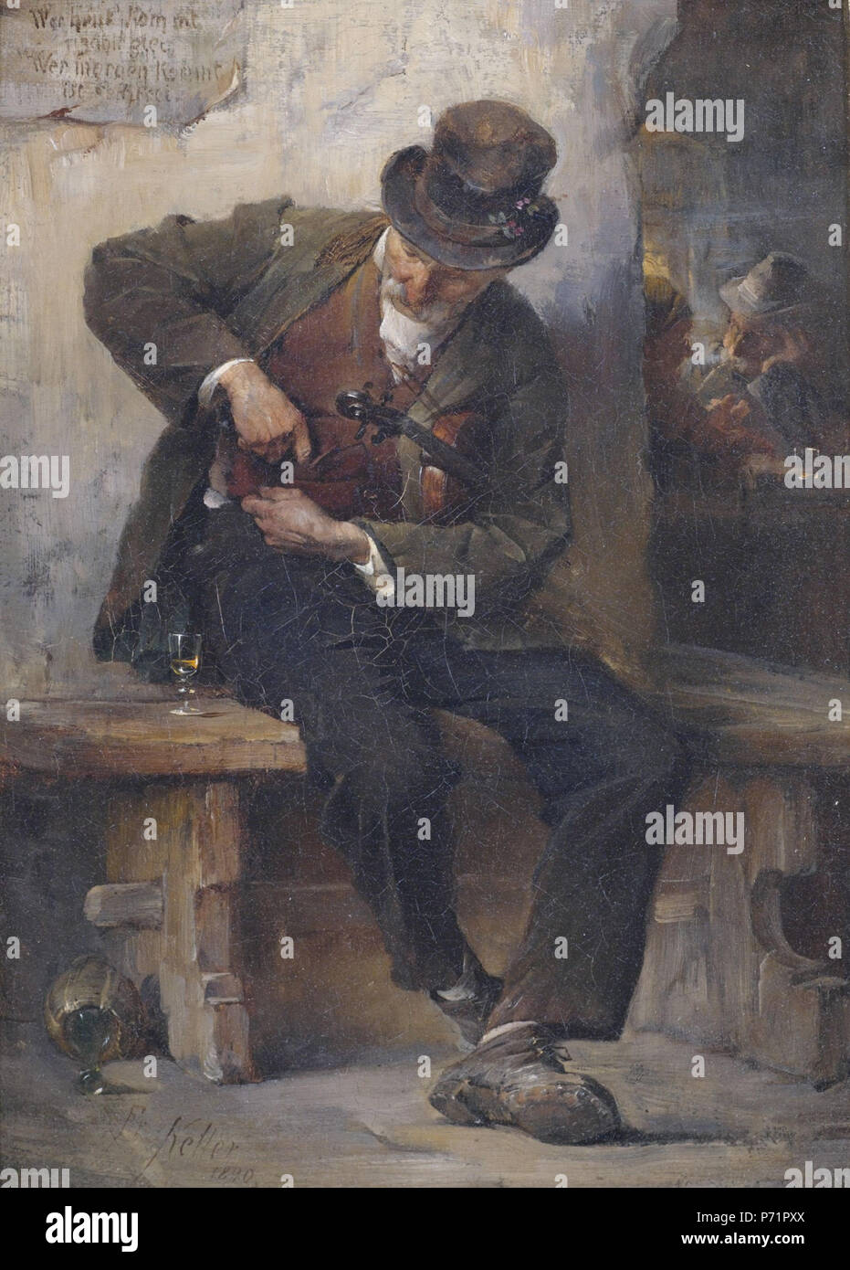 . A minstrel with a wine glass in a tavern 1880 20 Ferdinand Keller ...