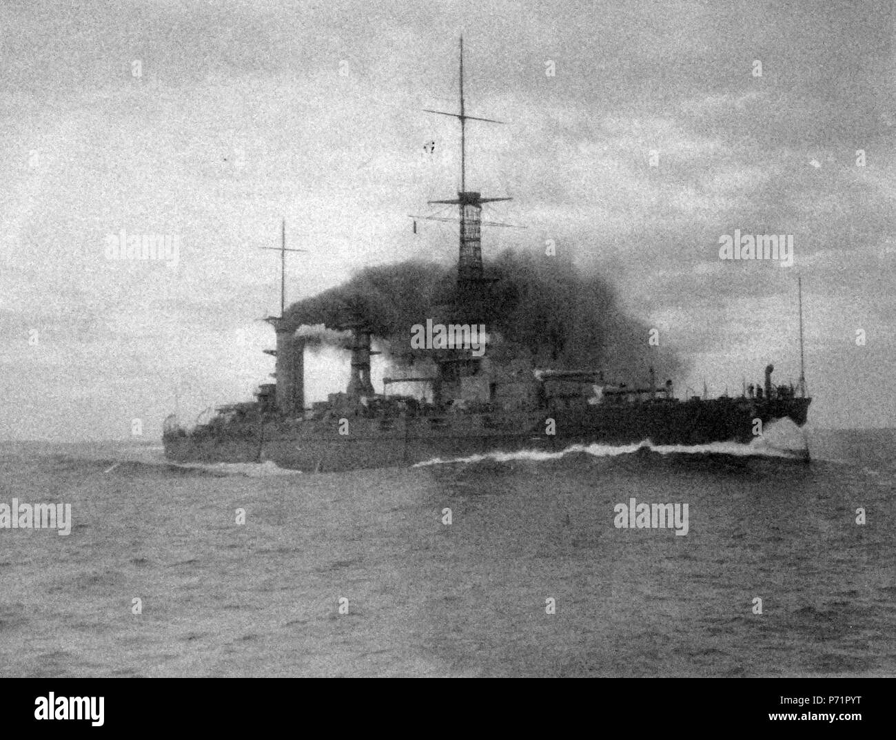 English: ARA Rivadavia on its speed trials, port side view . circa 1915 ...