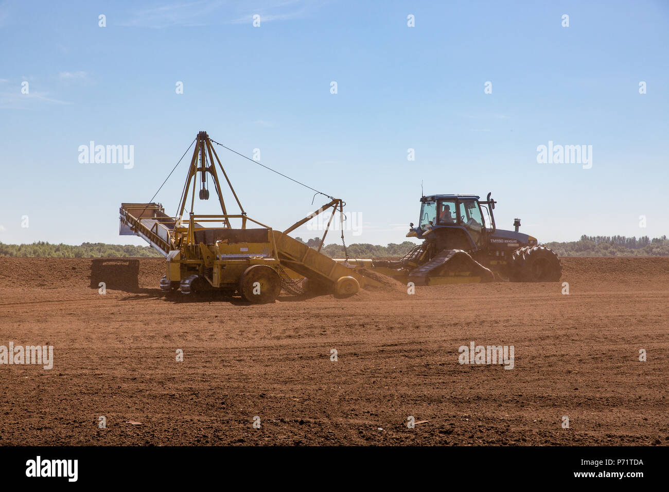 Industrial milled peat production in hi-res stock photography and ...