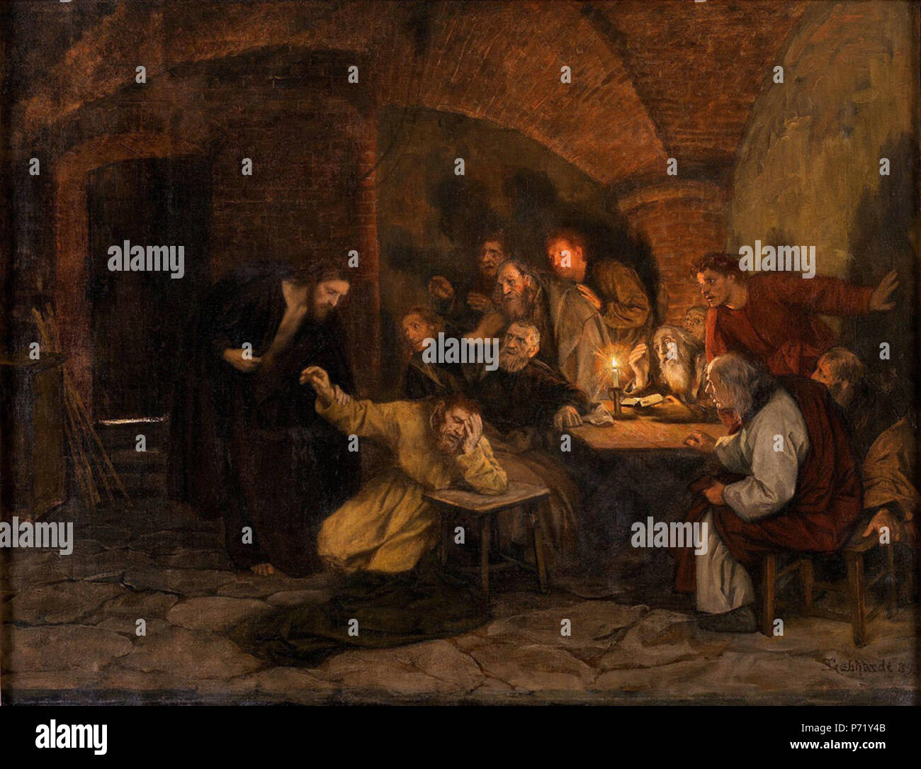 English: Thomas the Doubter by Eduard von Gebhardt, oil on canvas, 65 x ...