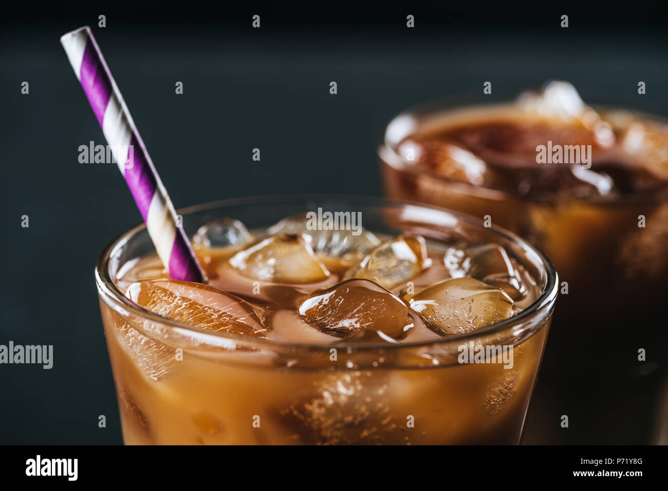 Iced coffee with straw hi-res stock photography and images - Alamy