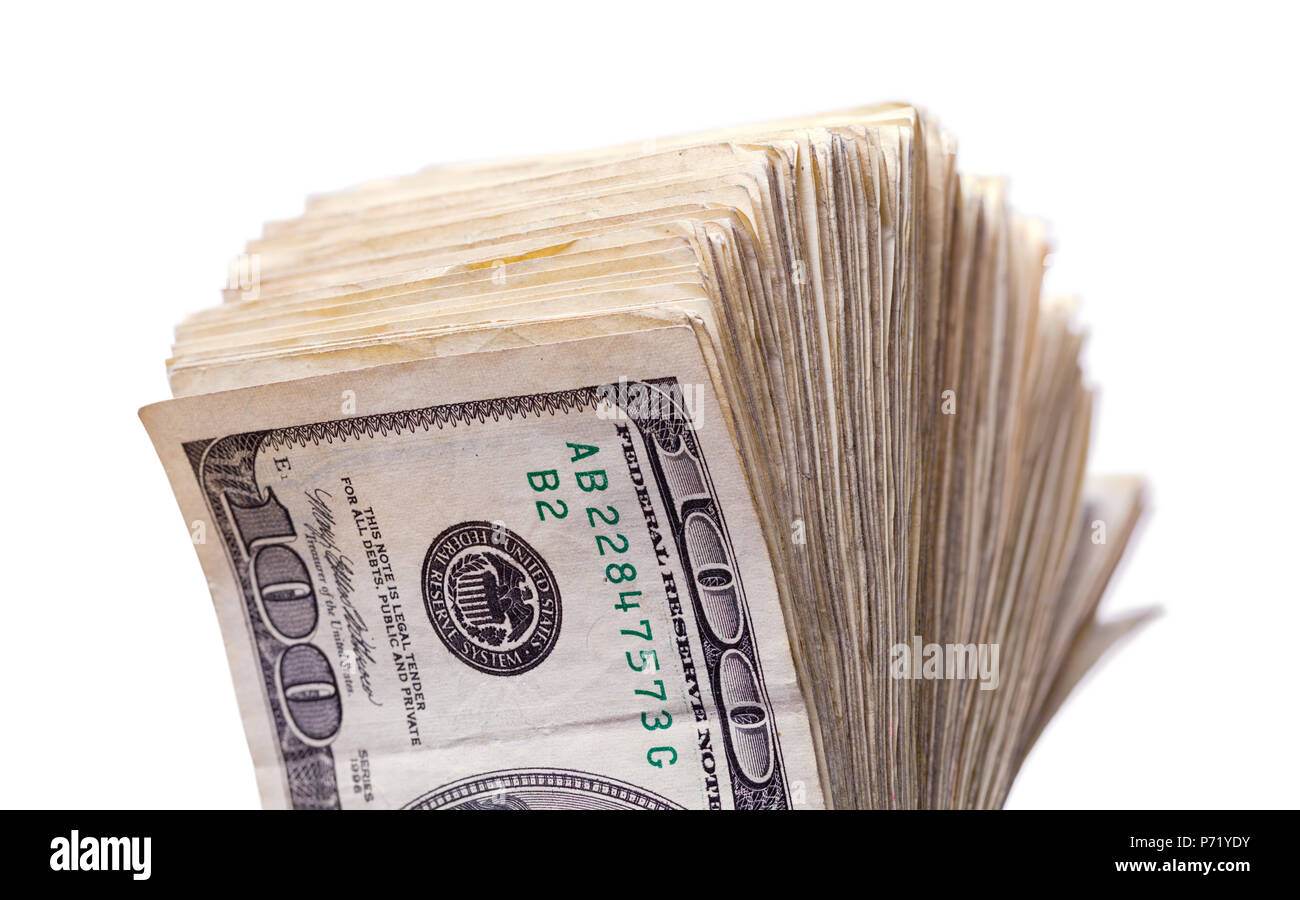 100 dollar bill fan hi-res stock photography and images - Alamy