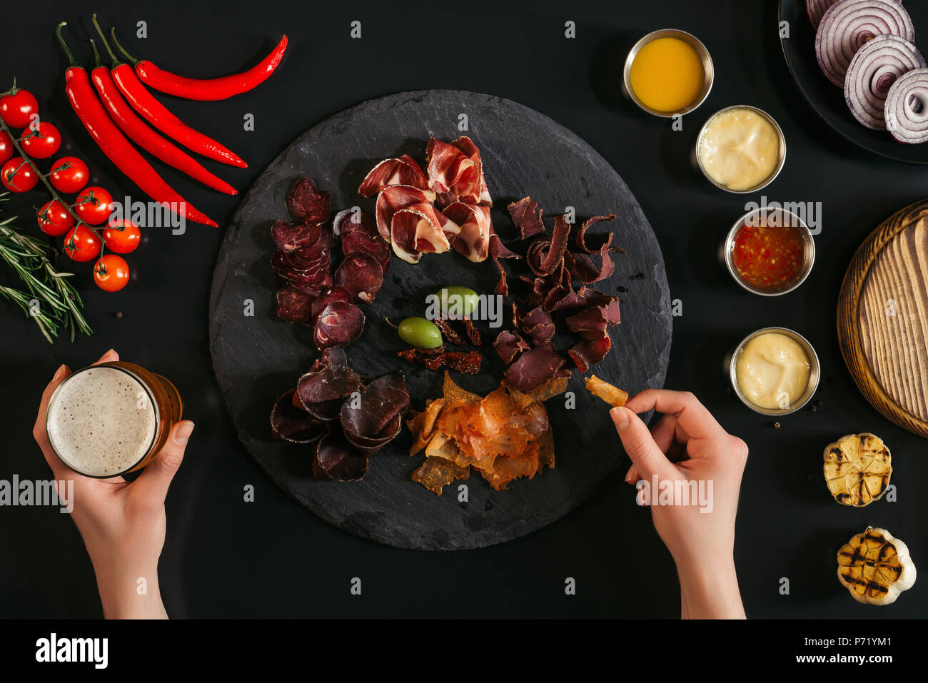 Black people eating meat hi-res stock photography and images - Alamy