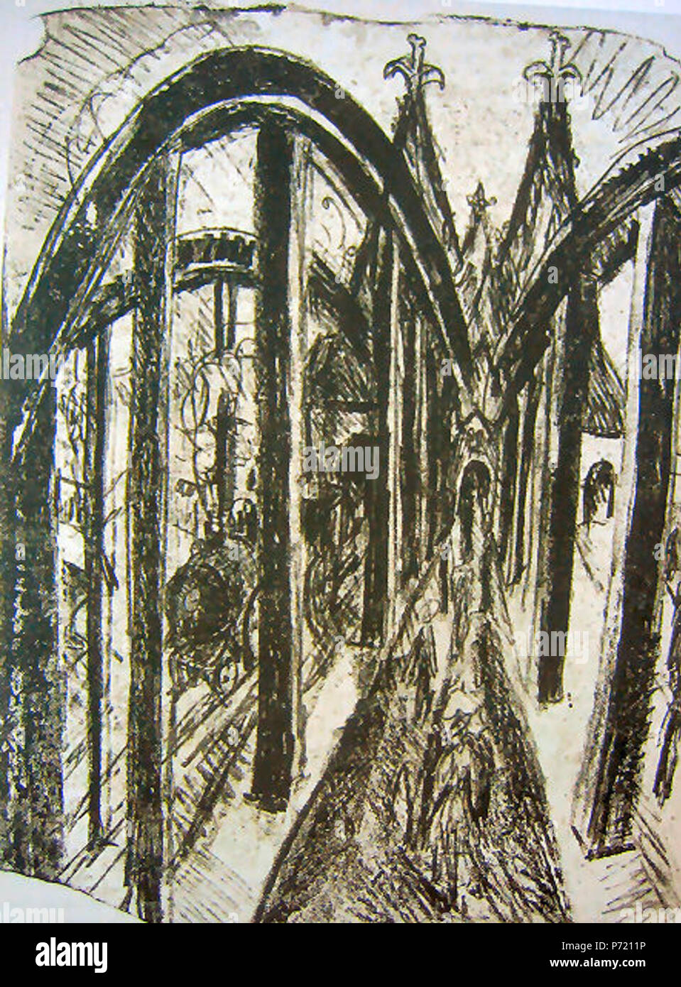 10 Ernst Ludwig Kirchner Rheinbrücke in Köln 1914 lithograph Stock ...