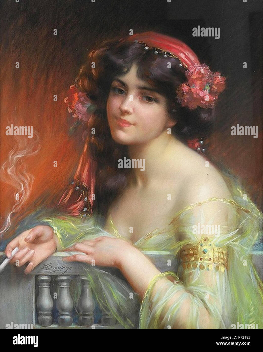 12 Delphin Enjolras - Femme à la cigarette Stock Photo - Alamy