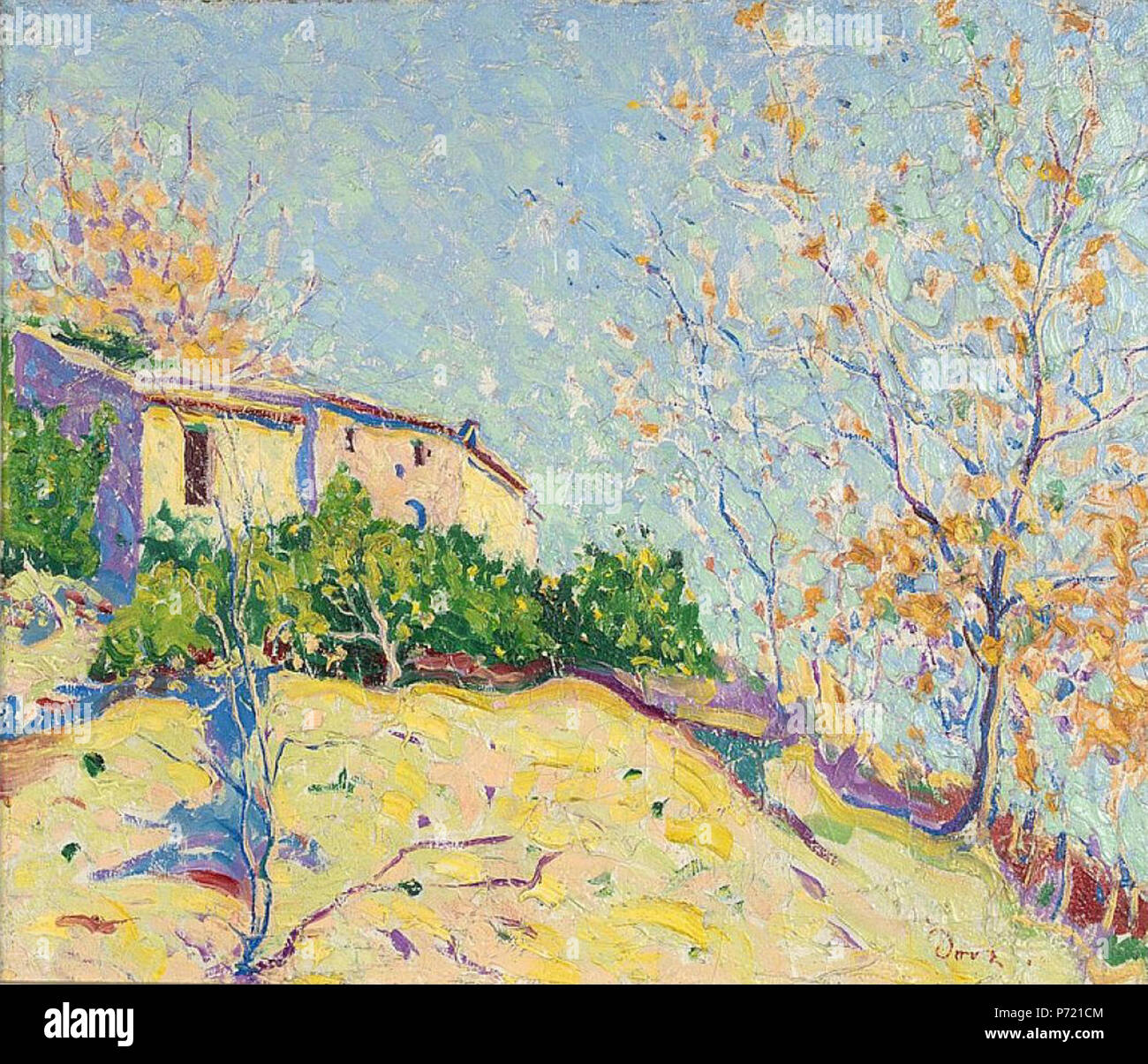 English: Landscape at Cagnes by Arthur Garfield Dove, c. 1909, oil on ...