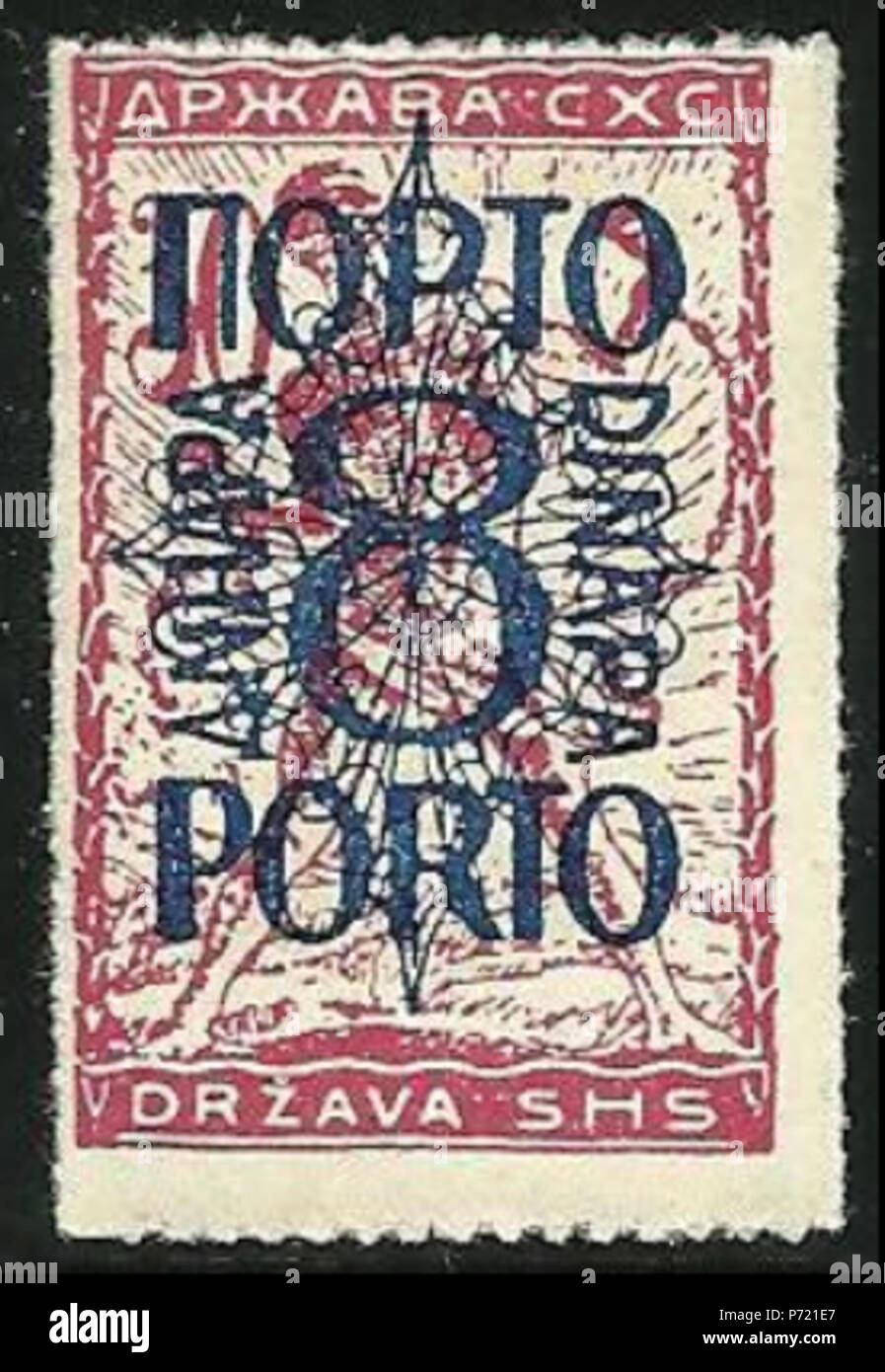 English: Postage due stamp from the Verigar issue issued in Slovenian ...