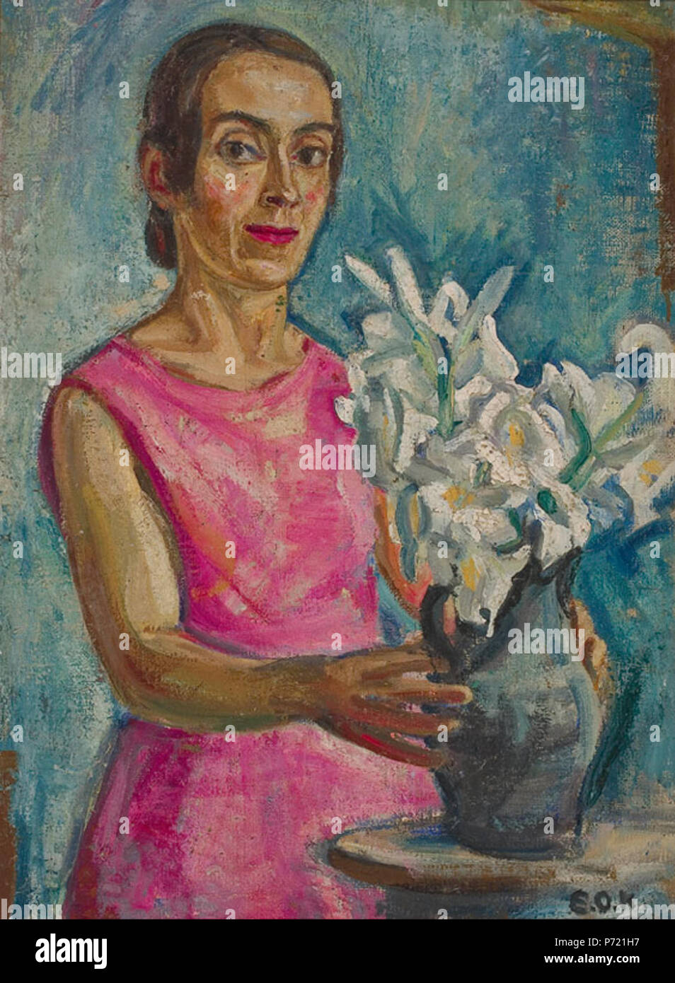 . Self-portrait 1932 14 Elsa Oeltjen-Kasimir - avtoportret Stock Photo ...