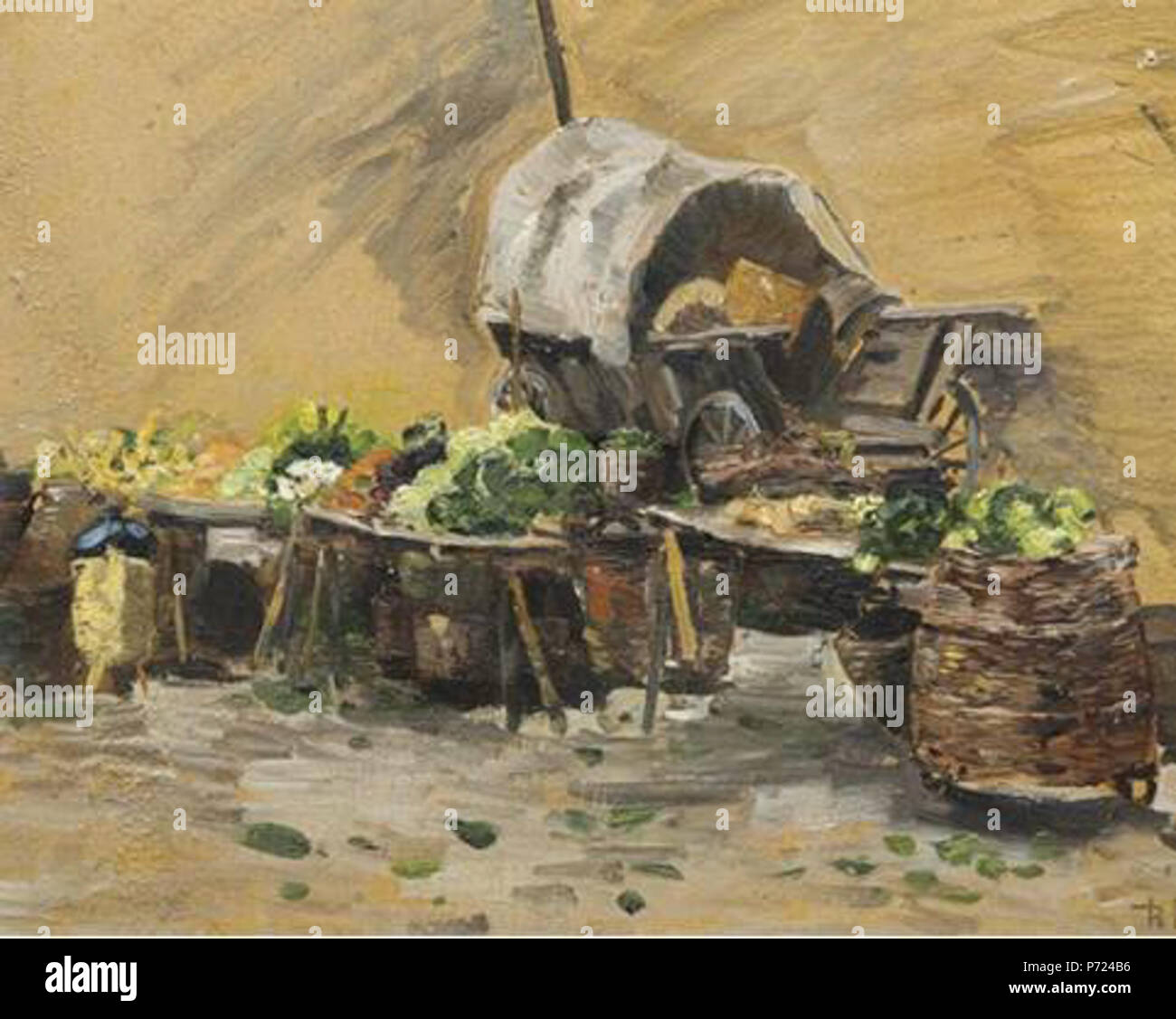 English: Market Stall Polski: Stragan . 1905 27 Kochanowski-Market ...