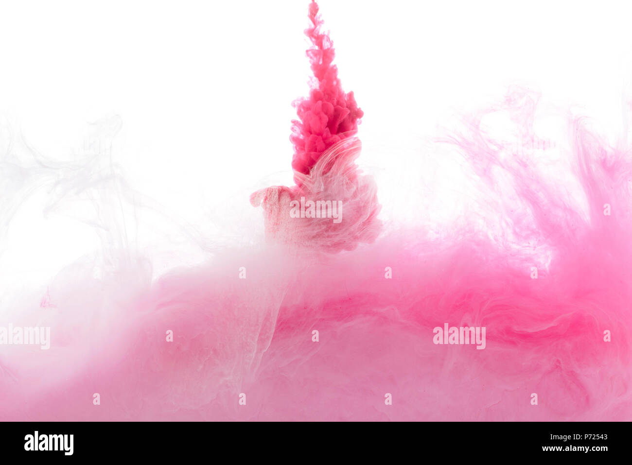 close-up view of pink paint splashes isolated on white Stock Photo - Alamy