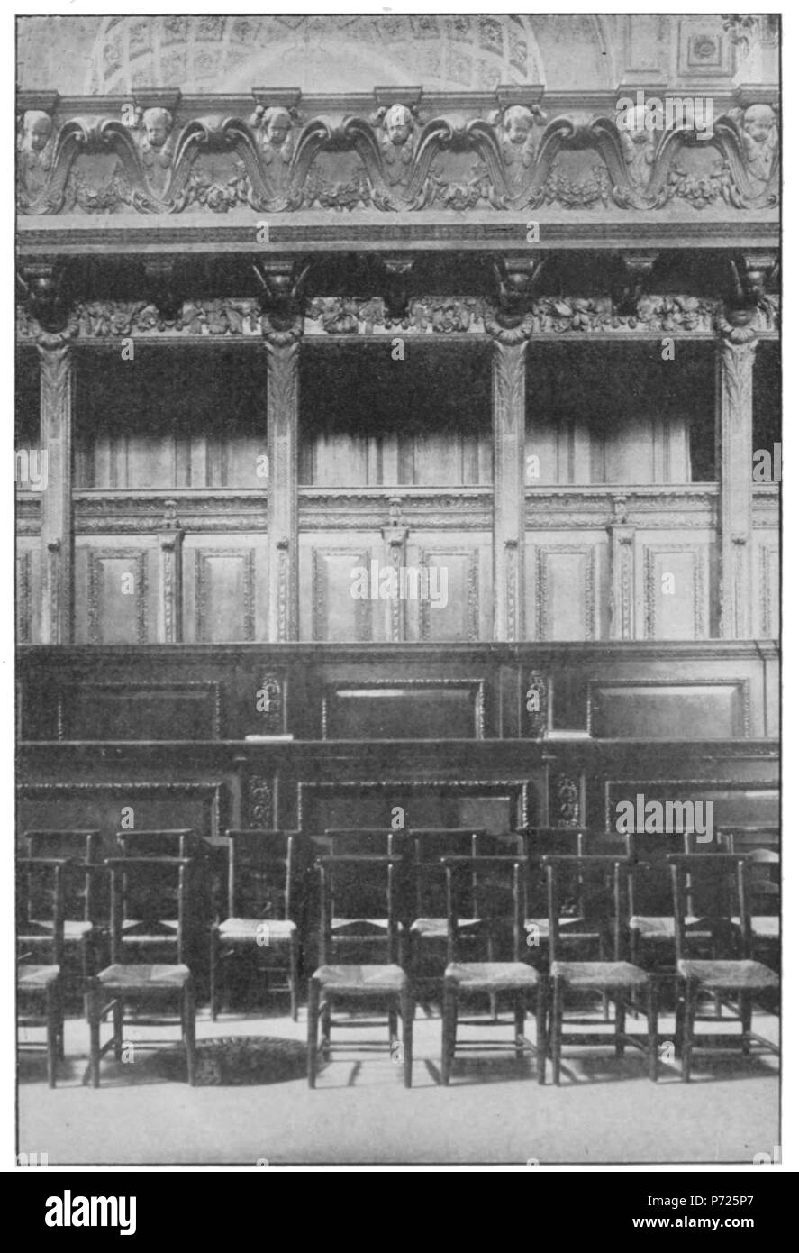 English: Stalls, St Paul's Cathedral. 1910 84 Wood Carvings in English ...