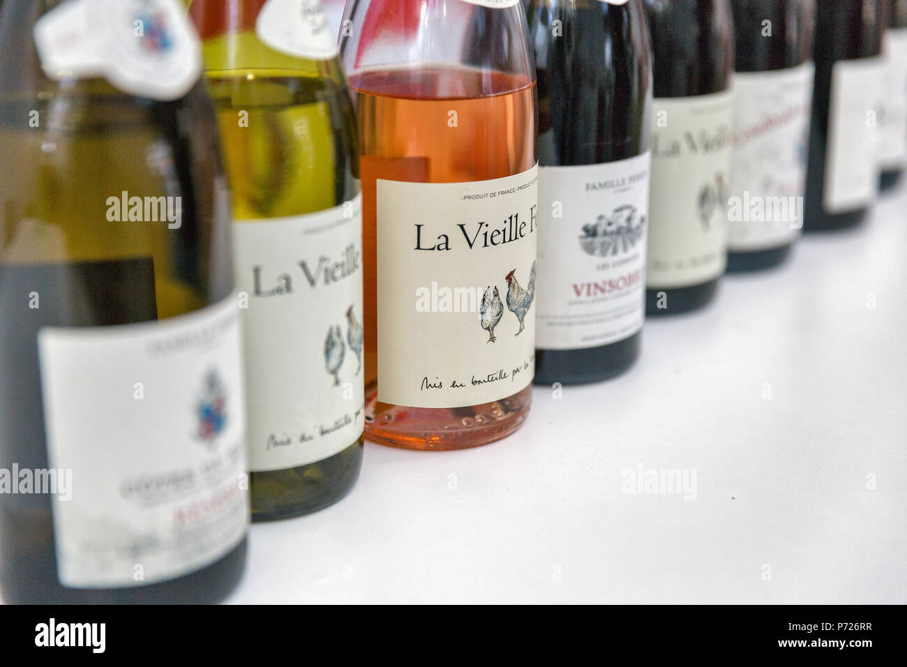 KIEV, UKRAINE - JUNE 02, 2018: Italian wines bottles La Vieille Ferme ...