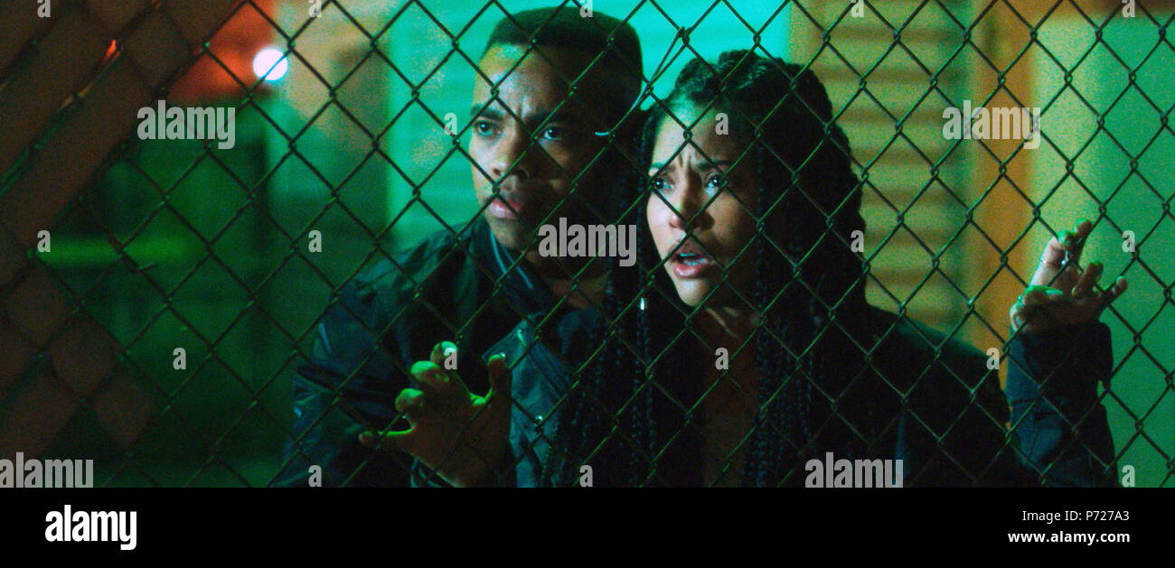 THE FIRST PURGE, from left: Jovian Wade, Lex Scott Davis, 2018 ...