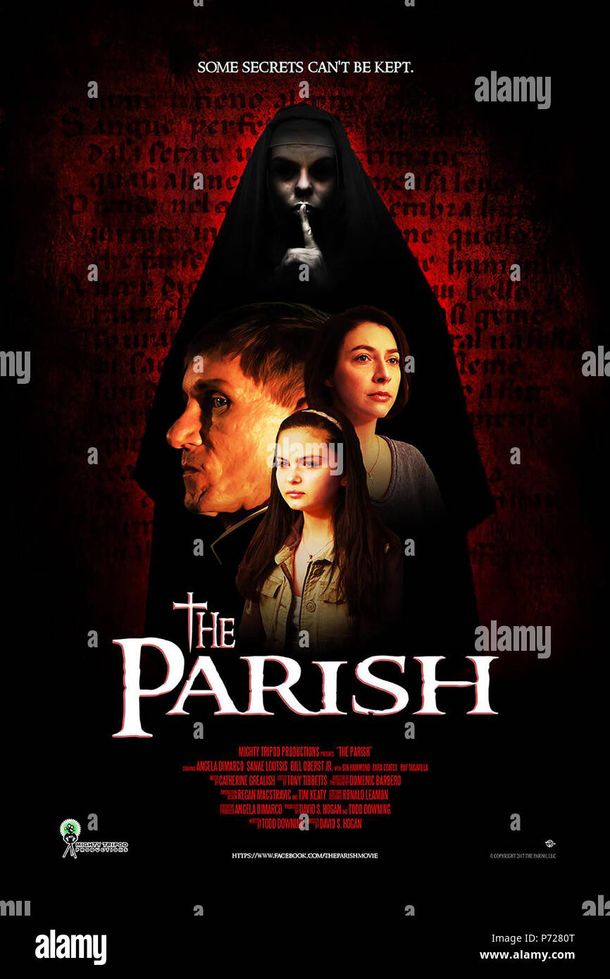 THE PARISH, poster, Bill Oberst Jr. (left), Angela DiMarco (right ...