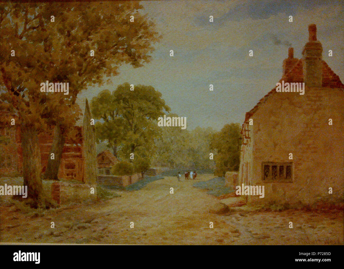 English: Levington village, Sussex (undated) by Lewis Pinhorn Wood ...