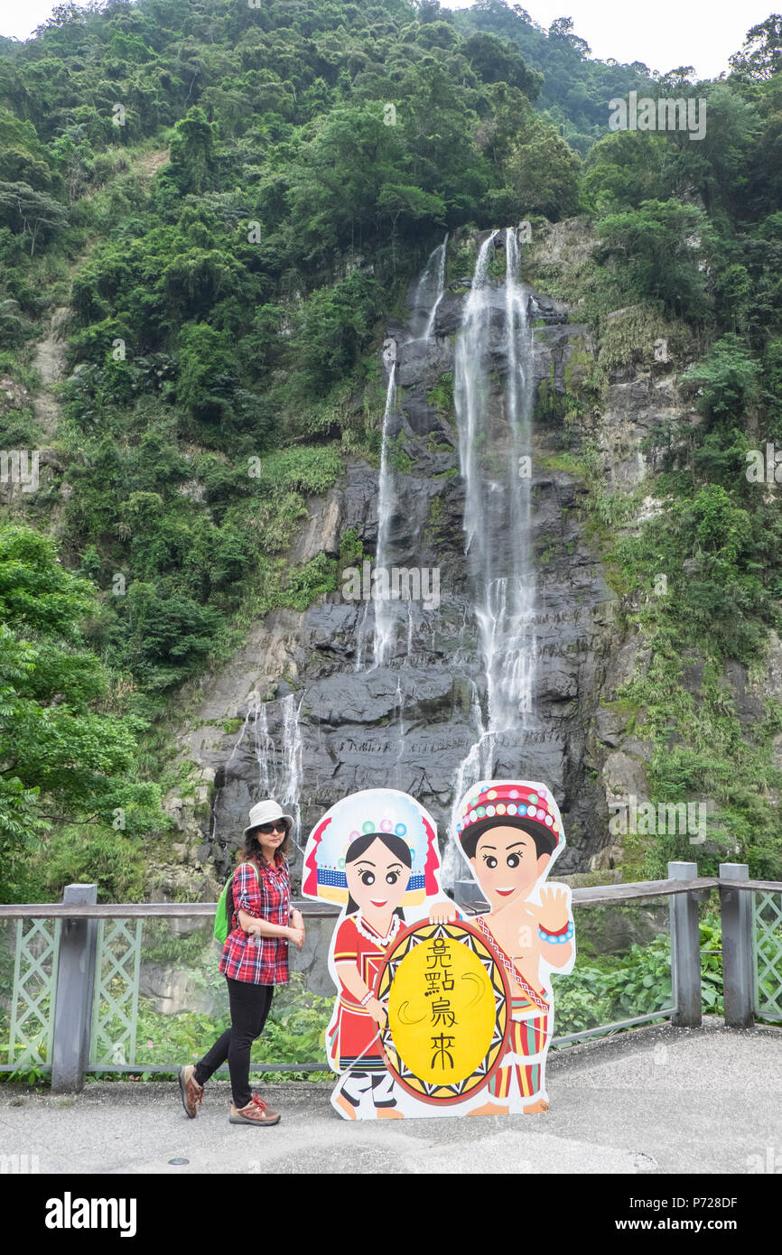 Wulai,district,hot springs,resort,with,famous,waterfall,and logging,toy ...