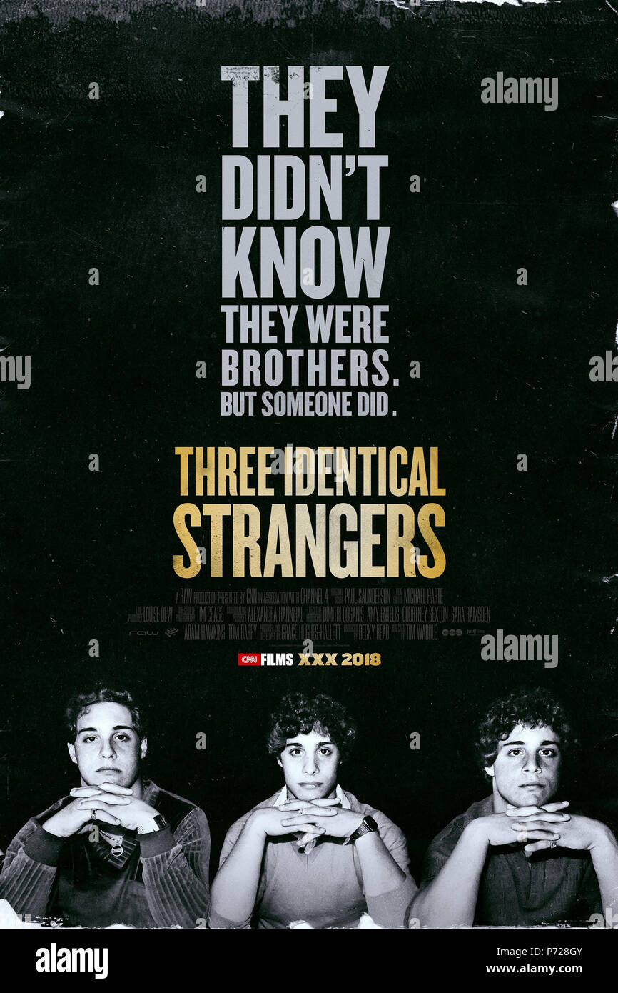 THREE IDENTICAL STRANGERS, US poster, l-r: Robert Shafran, David ...
