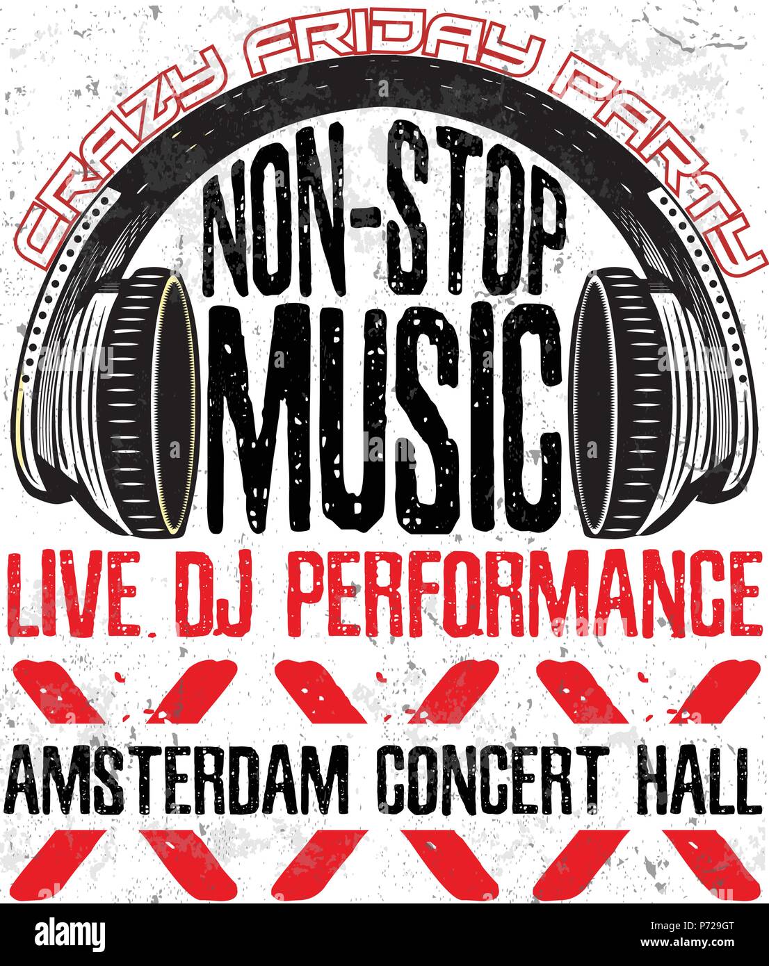 Music Concert Poster Tee Graphic Design Stock Vector Image & Art - Alamy