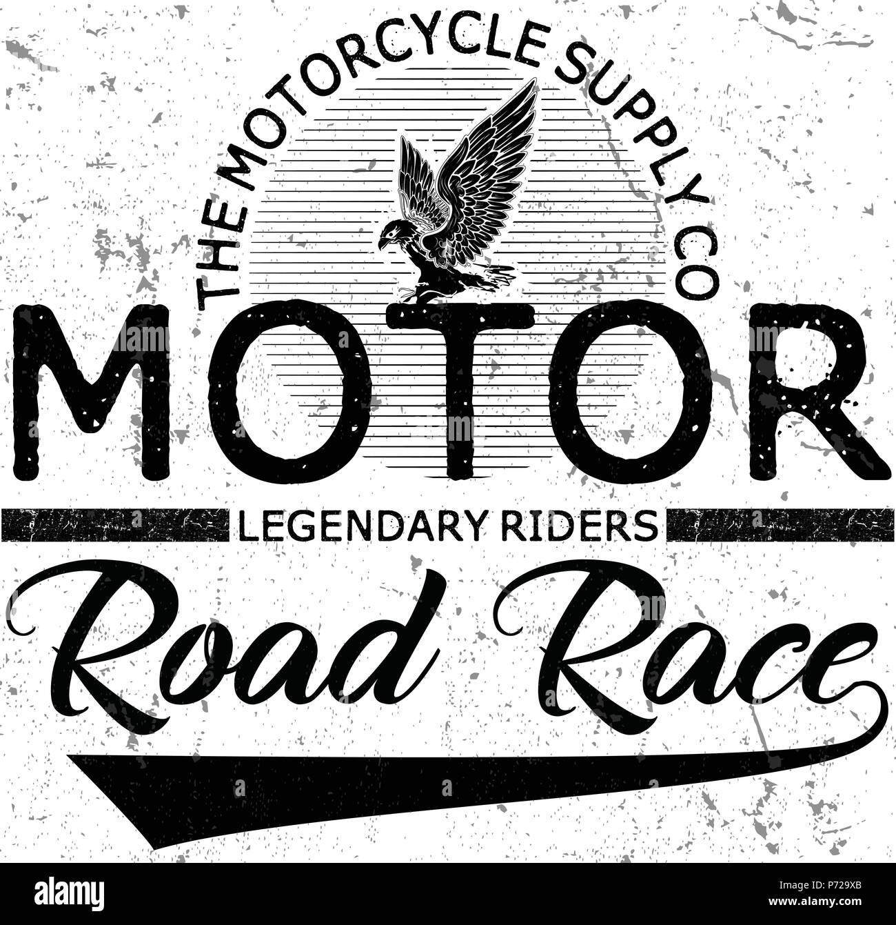 Vintage motorcycle poster hi-res stock photography and images - Alamy