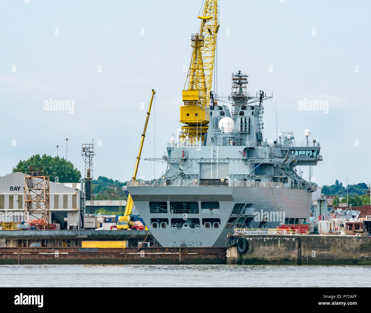 Royal Fleet Auxiliary Wave Knight A389 under refit, Cammell Laird ...