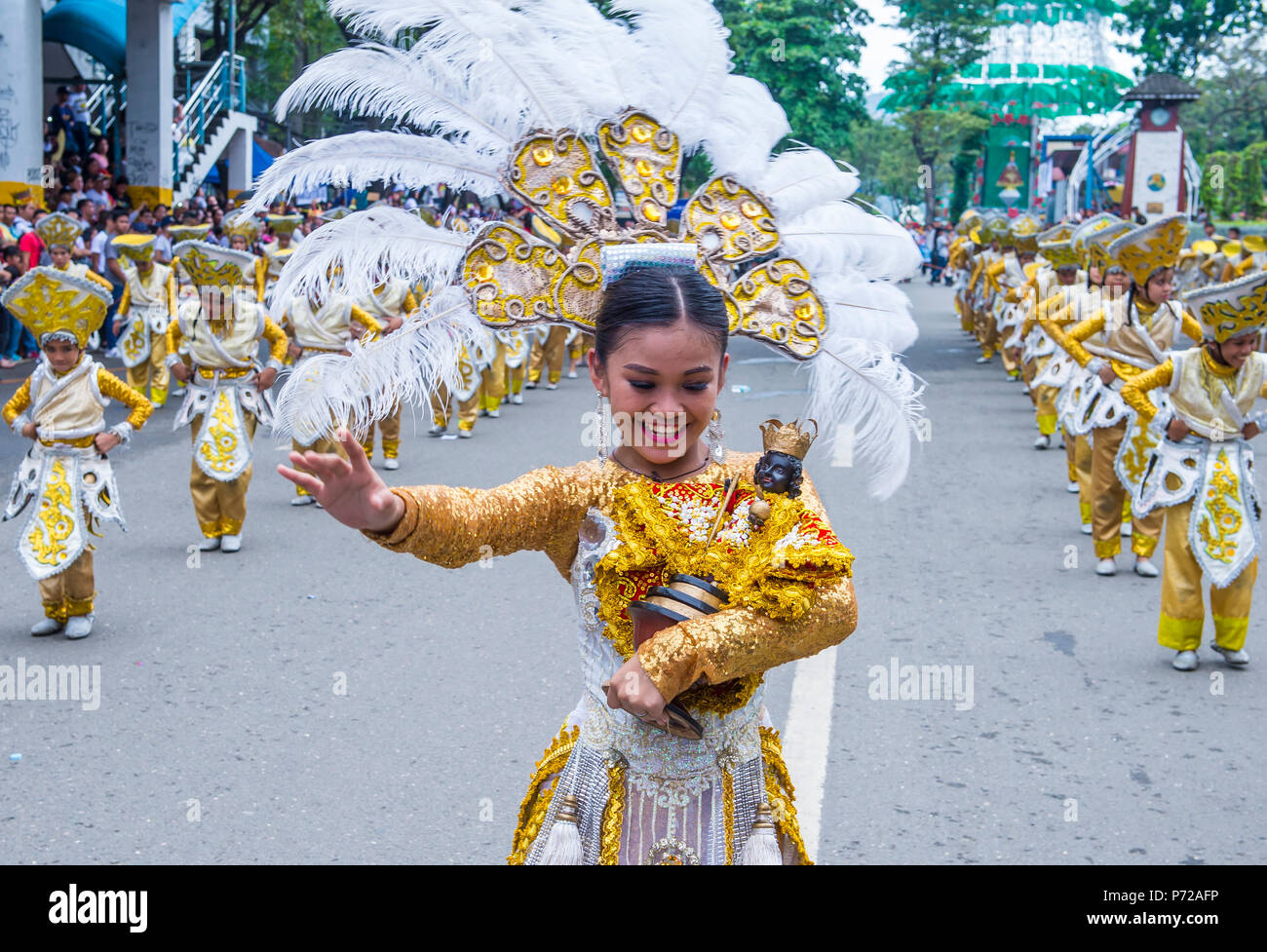 Participants in the Sinulog festival in Cebu city Philippines Stock ...